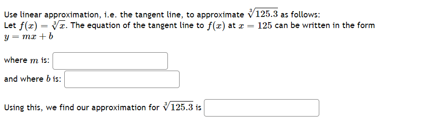 Solved The linear approximation at x=0 to sin(3x) is A+Bx | Chegg.com