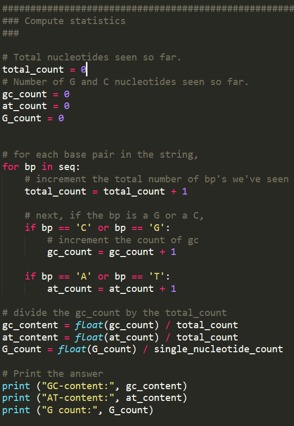 Solved import sys ### Read the nucleotides into a variable | Chegg.com