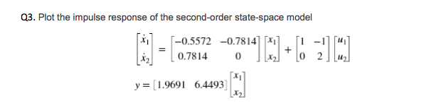 Solved Q3. Plot the impulse response of the second-order | Chegg.com