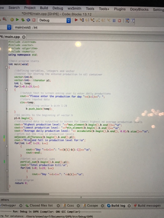 Solved ew Search Project Build Debug wxSmith Tools Tools+ | Chegg.com