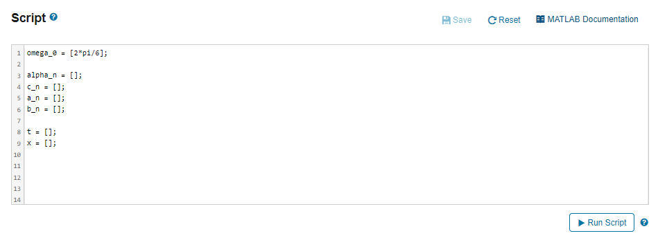 Please create proper MATLAB VECTORS containing the | Chegg.com