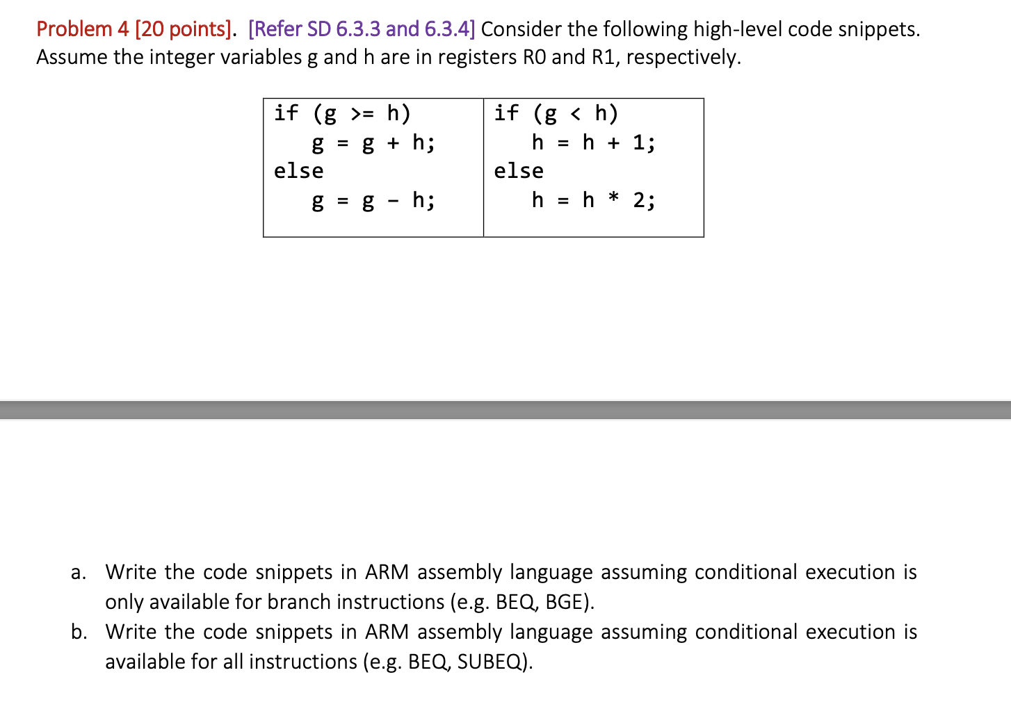 Solved Problem 4 (20 points). [Refer SD 6.3.3 and 6.3.4] | Chegg.com