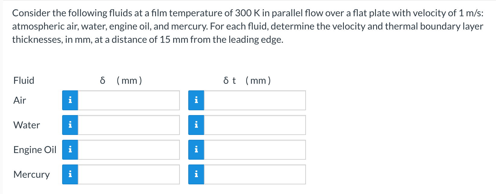 Solved Consider the following fluids at a film temperature | Chegg.com