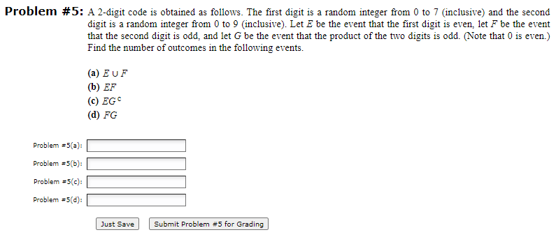 Solved Problem 5 A 2 Digit Code Is Obtained As Follows