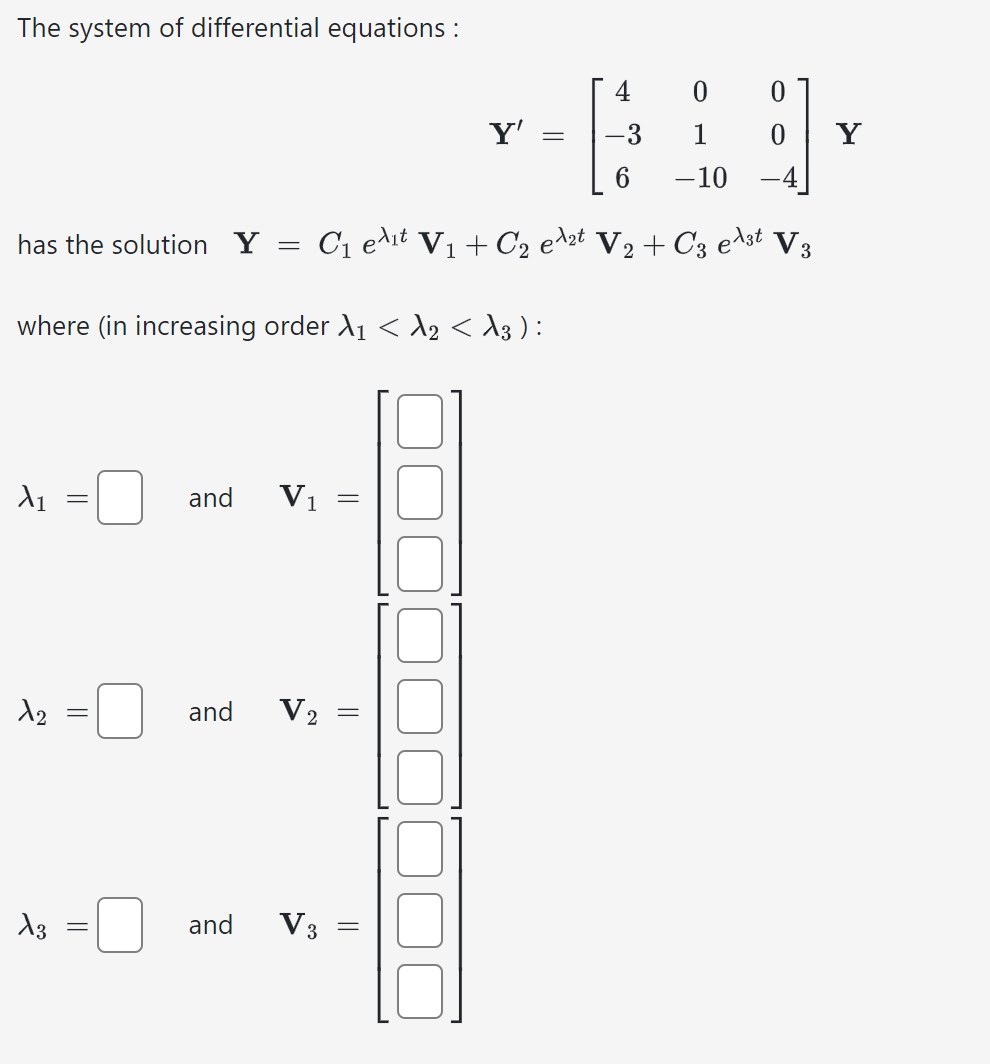 Solved The system of differential equations | Chegg.com