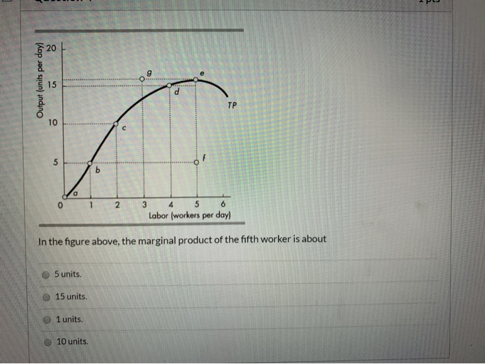 Solved Total product Marginal product Labor |(workers per | Chegg.com