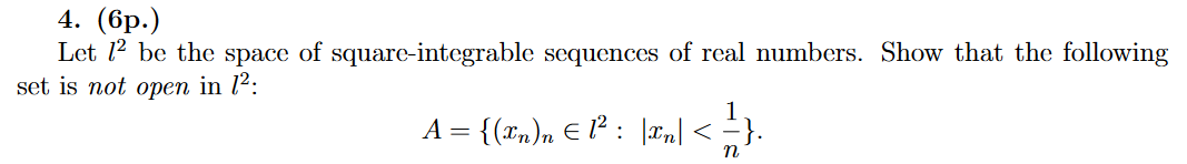Solved 4. (6p.) Let 12 be the space of square-integrable | Chegg.com