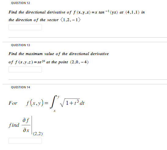 Solved Find the directional derivative of | Chegg.com