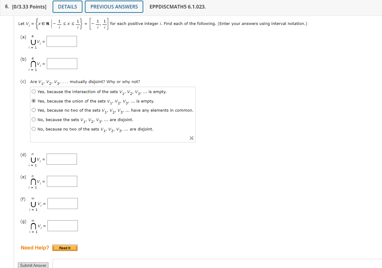 Solved Let vi={x∈R∣−i1≤x≤i1}=[−i1,i1] for each positive | Chegg.com