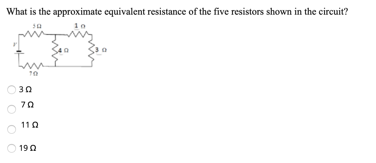 Solved What is the approximate equivalent resistance of the | Chegg.com