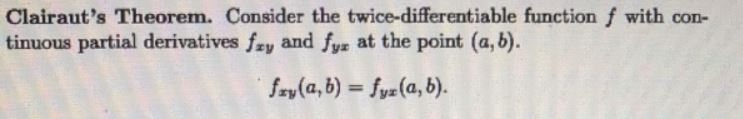 Solved 5. Use Clairaut's theorem to prove that for a C | Chegg.com
