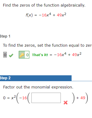 Solved Find the zeros of the function | Chegg.com