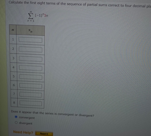 Solved Calculate the first eight terms of the sequence of | Chegg.com