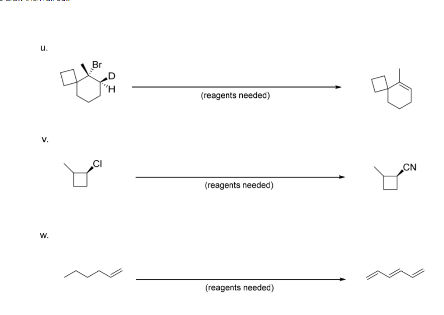 Solved U.longrightarrow (reagents ﻿needed) | Chegg.com