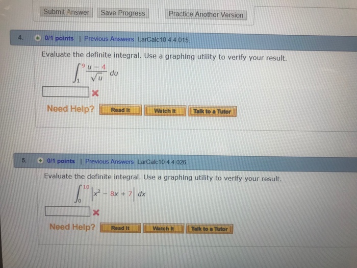 Solved Submit Answer Save Progress Practice Another Version | Chegg.com
