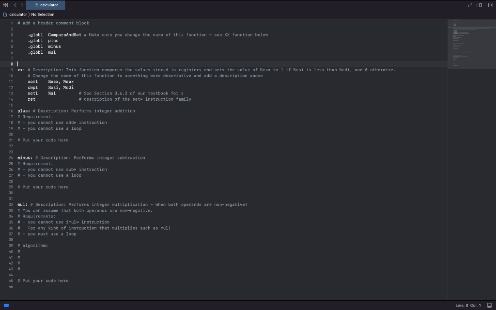 Solved it must be commented function call protocol of | Chegg.com