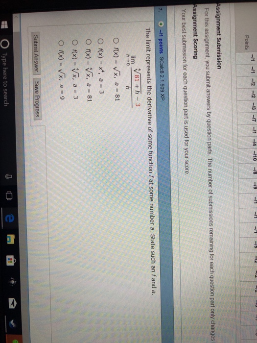 Solved 11-2-2-37-1-4-/10 points nment Submission For this | Chegg.com