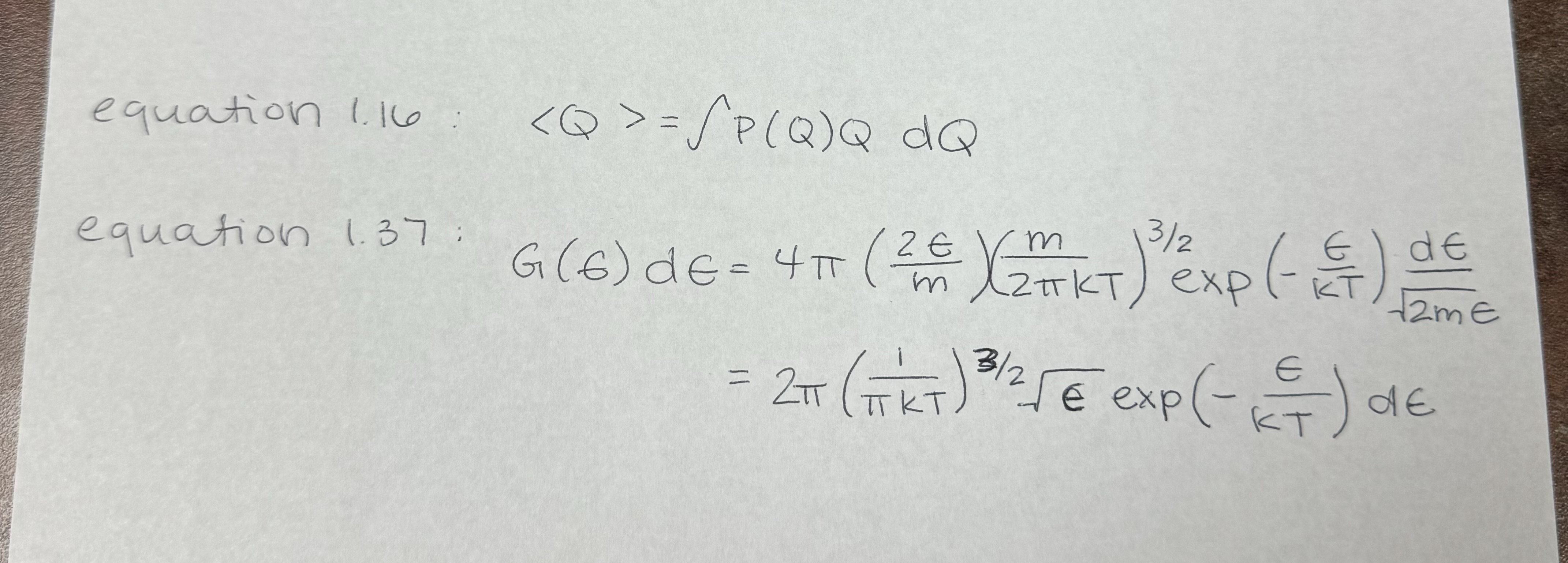Solved 1.9 Show using equations 1.16 and 1.37 that the | Chegg.com