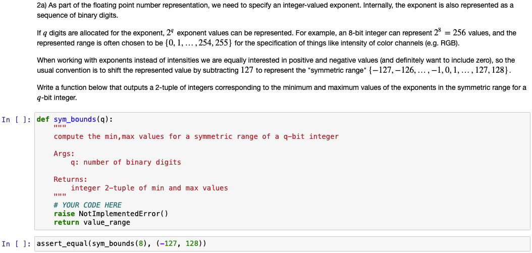 Solved 2a) As part of the floating point number | Chegg.com