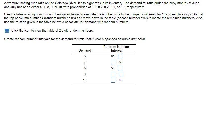 Solved Adventure Rafting runs rafts on the Colorado River. | Chegg.com