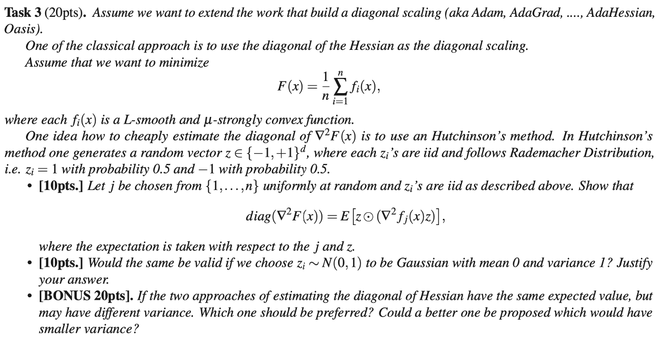 Task 3 (20pts). Assume we want to extend the work | Chegg.com