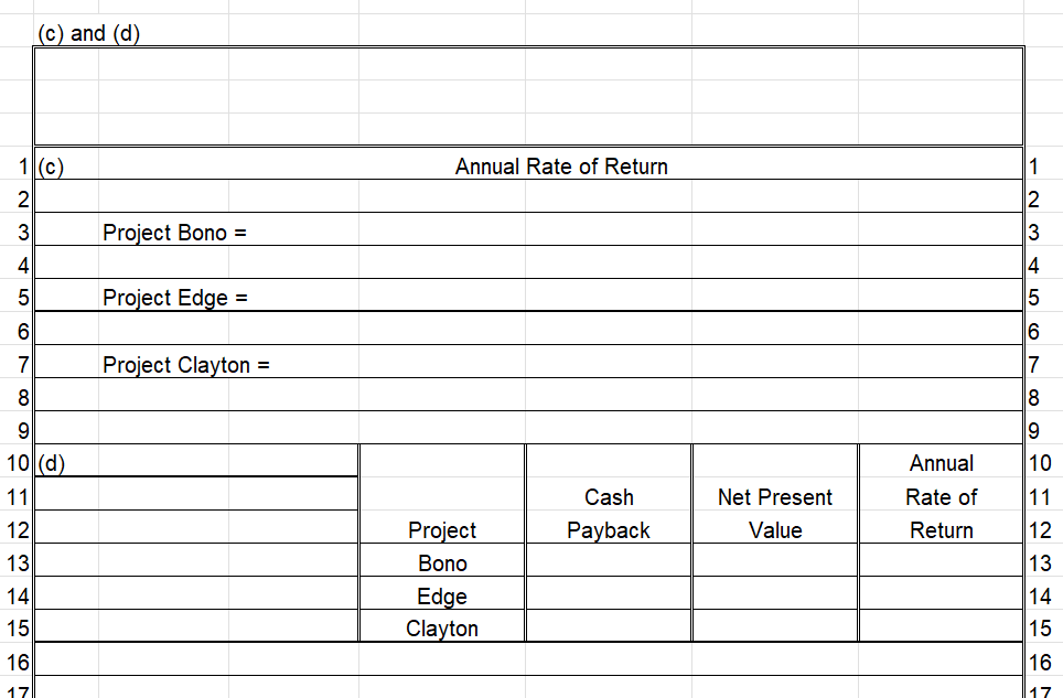 Solved I would greatly appreciate it if excel formulas were | Chegg.com