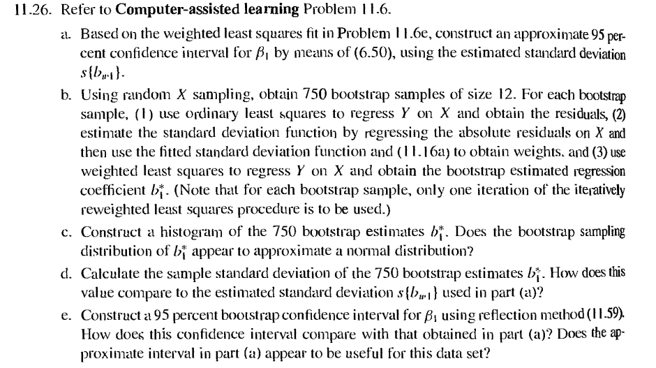 11.26. Refer to Computer-assisted learning Problem | Chegg.com