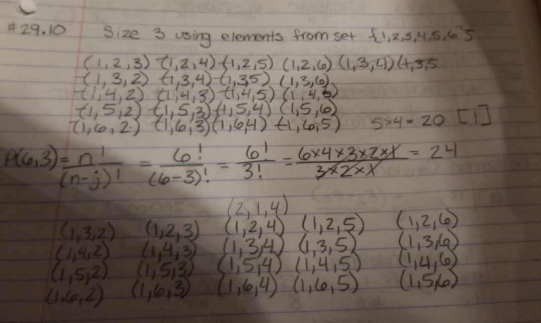 Solved P29.10 Determine the number of permutations of size 3 | Chegg.com