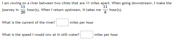Solved I am rowing on a river between two cities that are 11 | Chegg.com