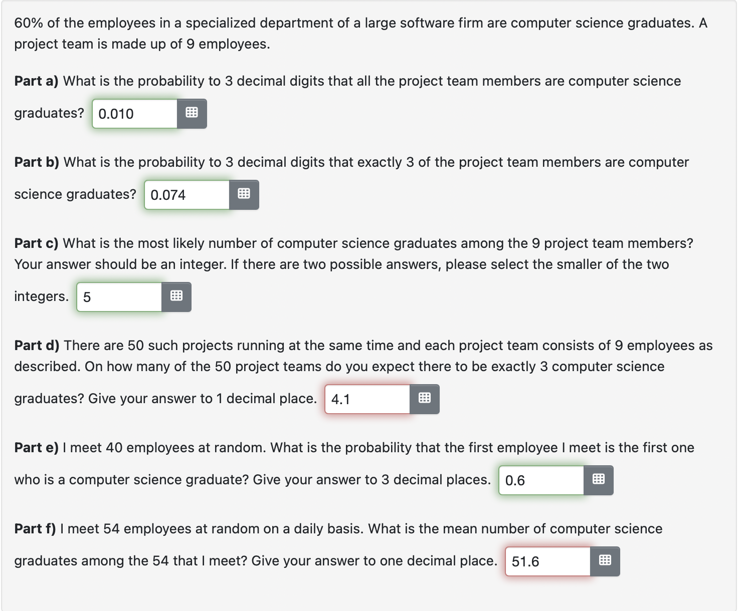 Solved (10 ﻿points) 60% ﻿of the employees in a specialized | Chegg.com