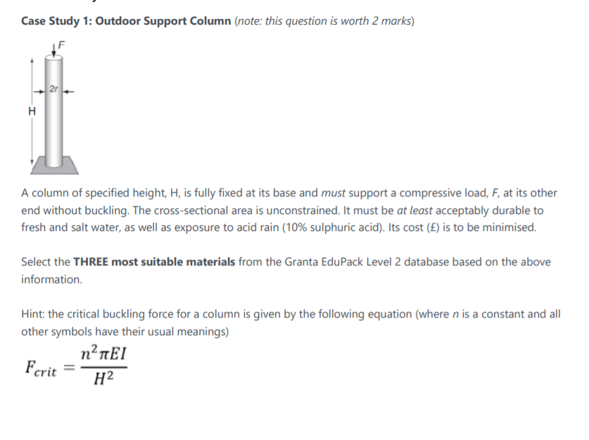Solved Anyone able to work out the material index from given | Chegg.com