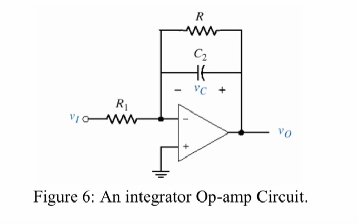Solved 2 - VC+ 1 Figure 6: An integrator Op-amp Circuit. | Chegg.com