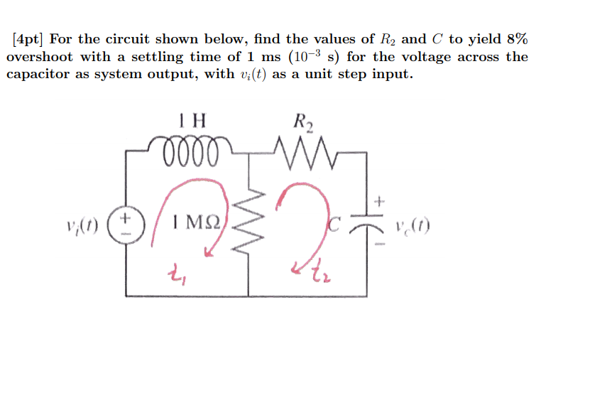 Solved [4pt] For the circuit shown below, find the values of | Chegg.com