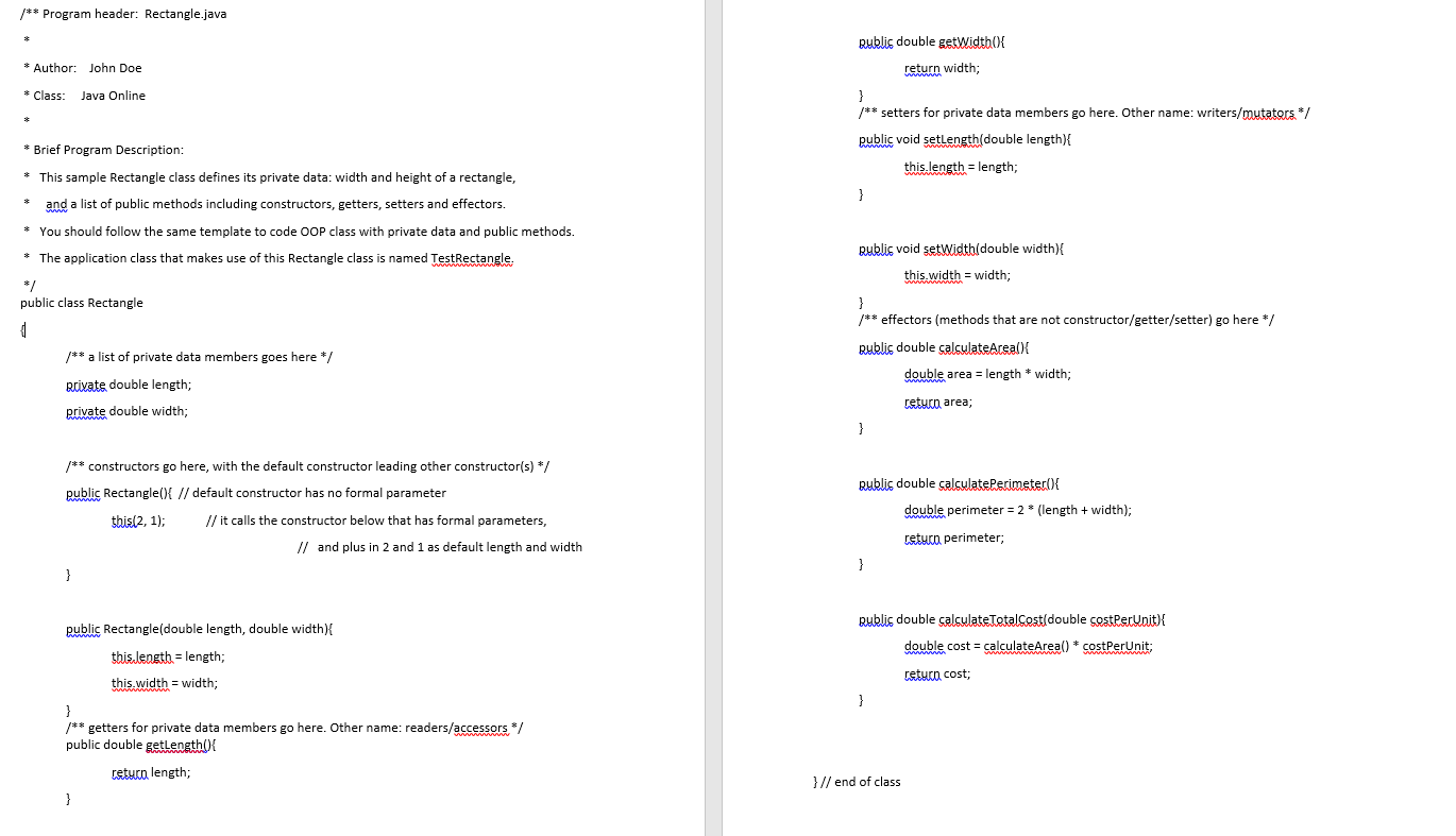 Solved JAVA Circle class: create OOP class from scratch 1, | Chegg.com