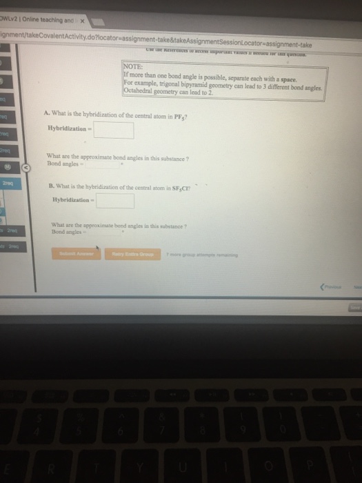 Solved What Is The Hybridization Of Central Atom In Pf 5