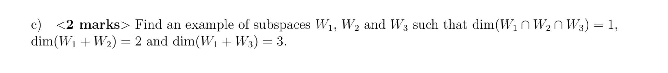 Solved 1. Let W1,W2 and W3 be subspaces of a vector space | Chegg.com