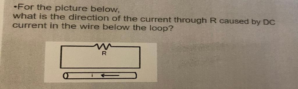 Solved -For the picture below, What is the direction of the | Chegg.com