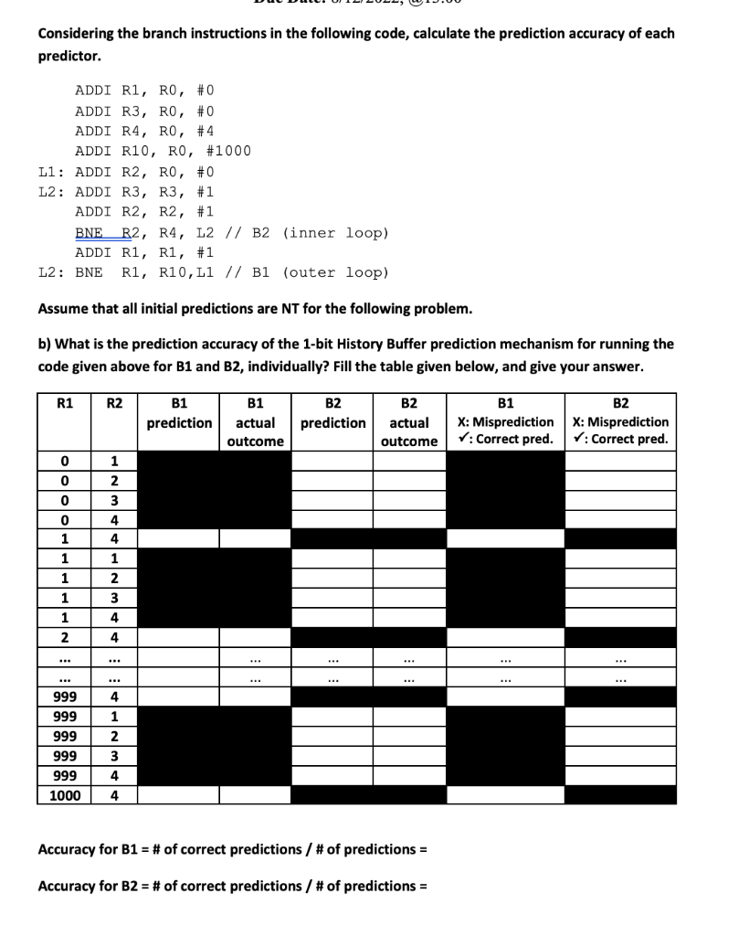 Solved Considering the branch instructions in the following | Chegg.com