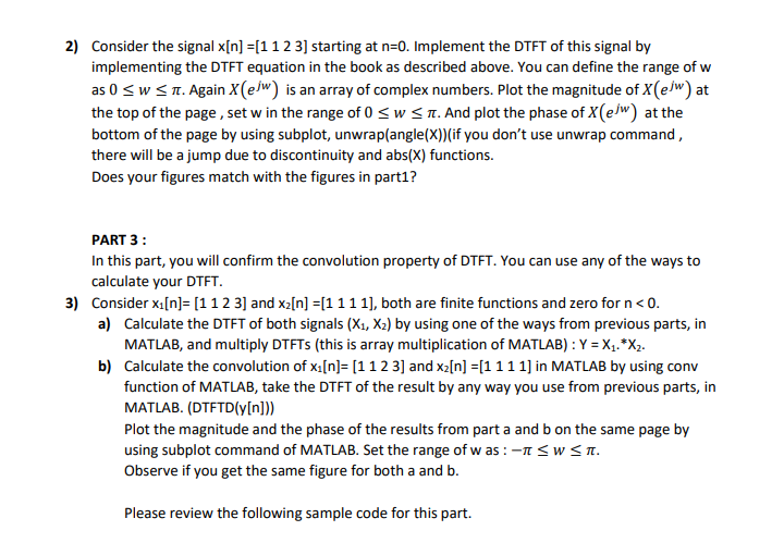 Solved DTFT and Convolution Property of DTET, DUE MARCH 30 | Chegg.com