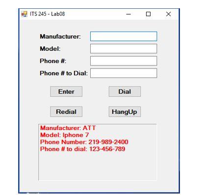 Solved ITS 245 - Integrative Programming Lab 08 - First GUI | Chegg.com