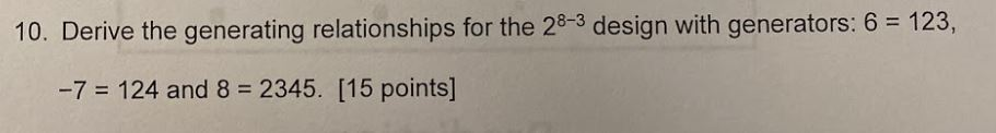 Solved 10. Derive the generating relationships for the 28-3 | Chegg.com