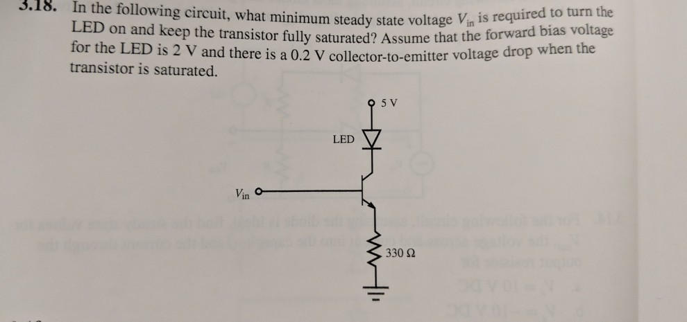 Solved 3.18. In the following circuit, what minimum steady | Chegg.com