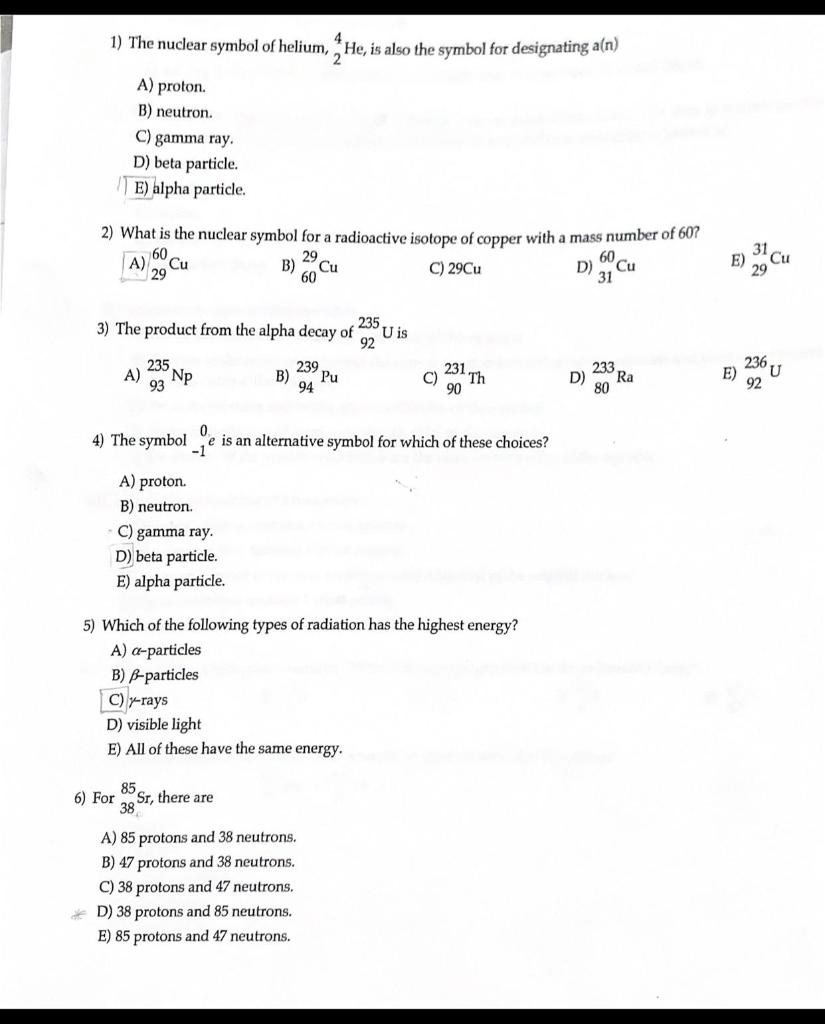 Solved 32) The nuclear reaction shown below is an example of | Chegg.com