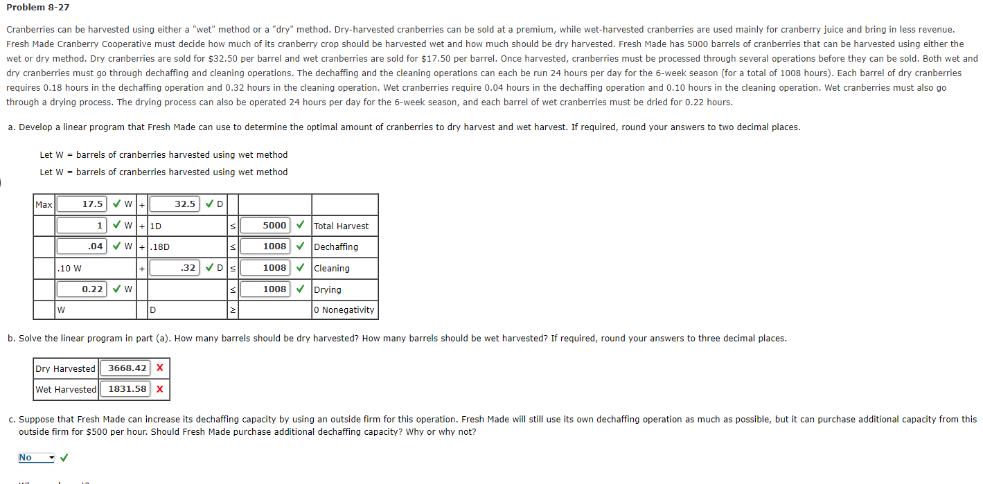 Solved Problem 8-27 through a drying process. The drying | Chegg.com