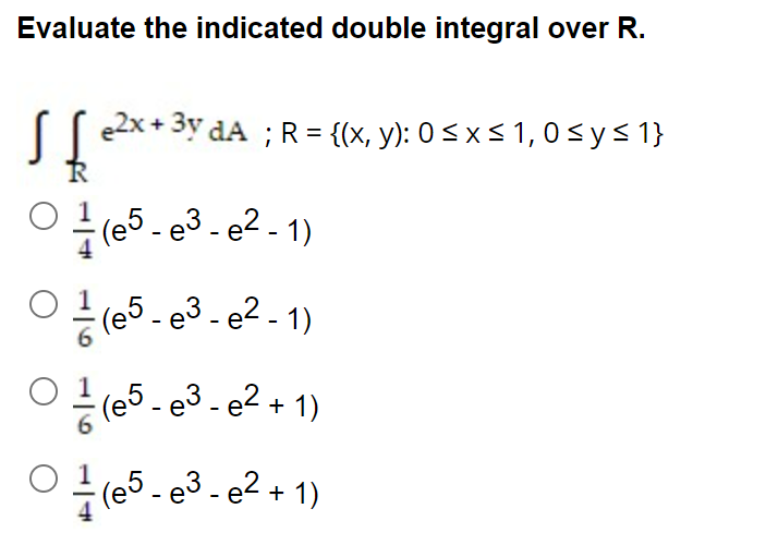 Evaluate the indicated double integral over R. | Chegg.com