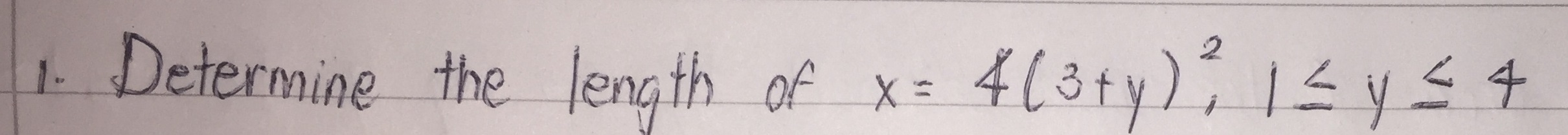 Solved Determine the length of x= 413+y)? 15y = 4 | Chegg.com