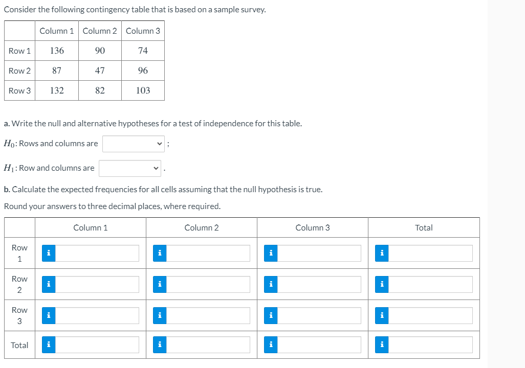 Solved Consider the following contingency table that is | Chegg.com