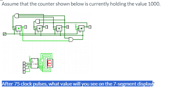 Solved Assume that the counter shown below is currently | Chegg.com
