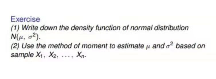 Solved Exercise (1) Write down the density function of | Chegg.com