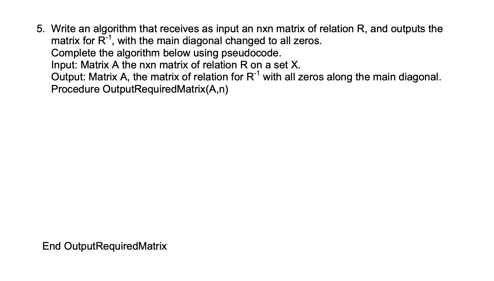 Solved Discrete MathWith the sample answer below, give | Chegg.com
